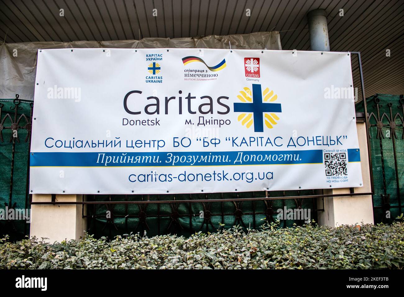 Flüchtlingszentrum der Caritas Dnipro. Caritas Ukraine leistet ...