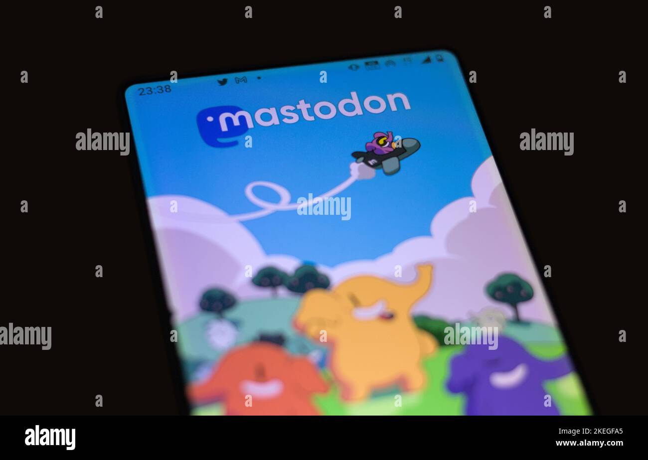 Mastodon logo -Fotos und -Bildmaterial in hoher Auflösung – Alamy