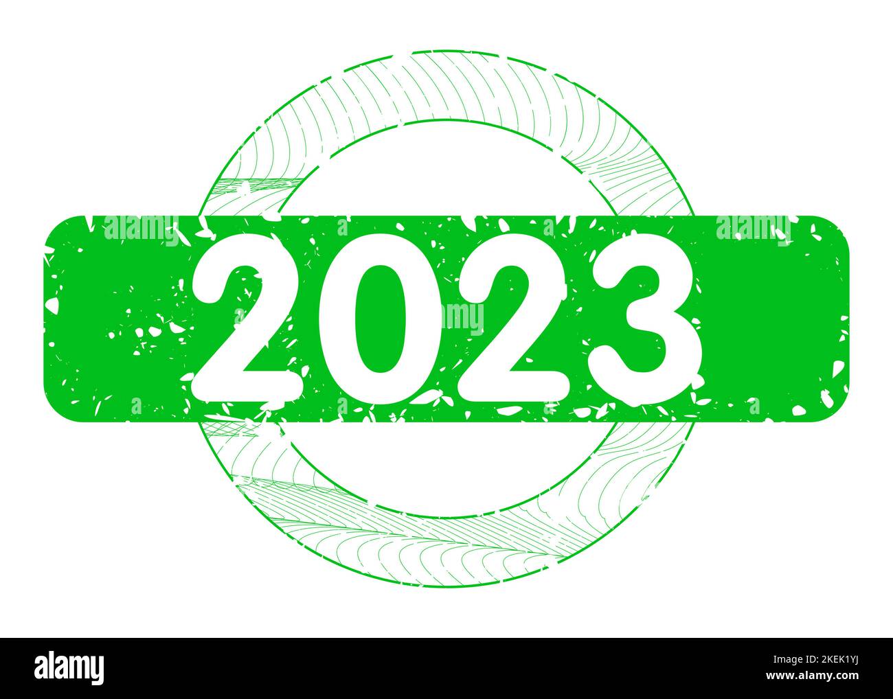 Einfacher Vintage-Stempel mit der Nummer 2023 Stock-Vektorgrafik - Alamy