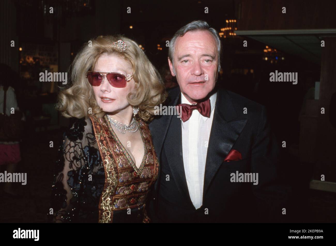 Jack Lemmon und seine Frau Felicia Farr um die 1980er Jahre Credit ...