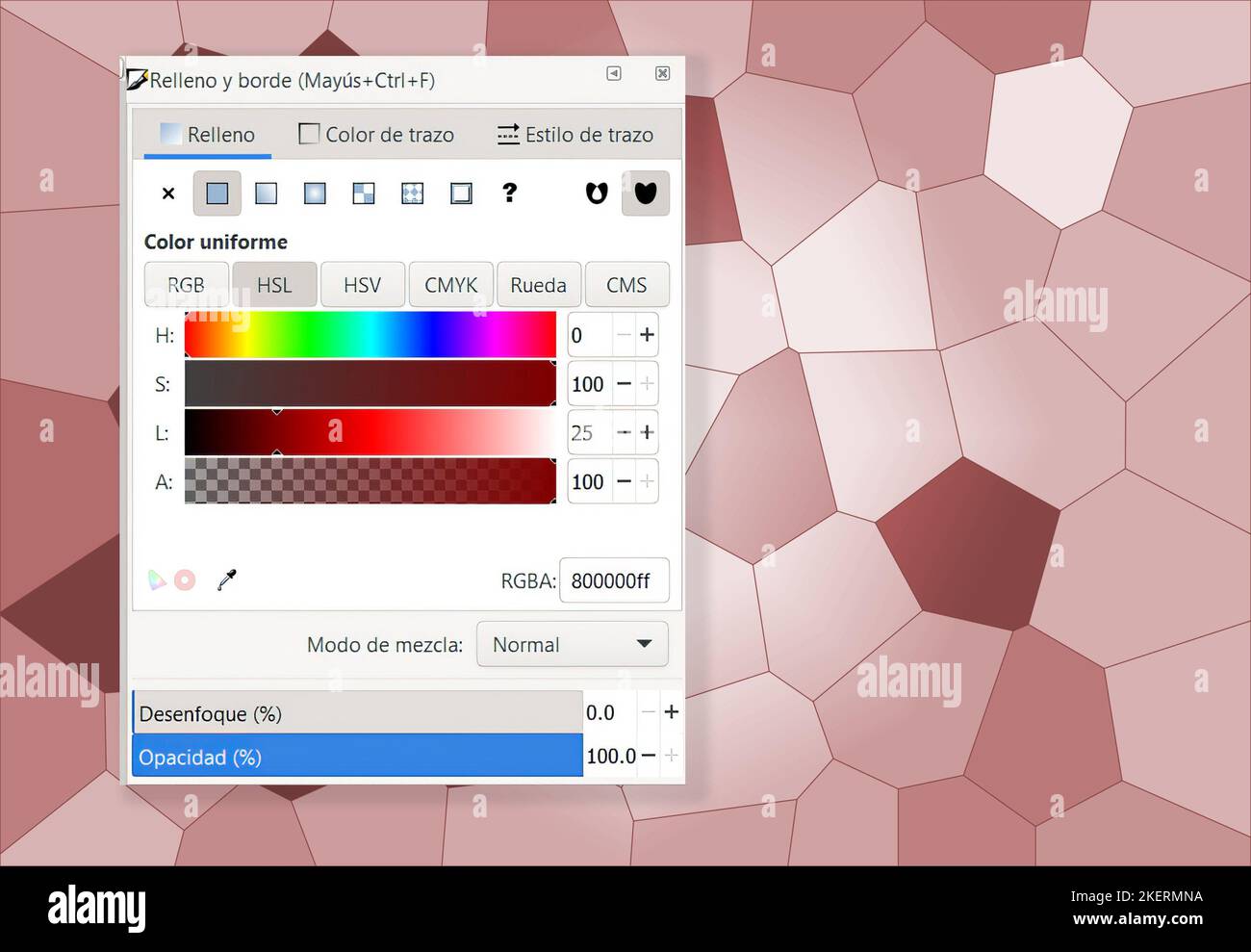 NPD-321390 Paleta de Colores en Inkscape, un programa de edición ...