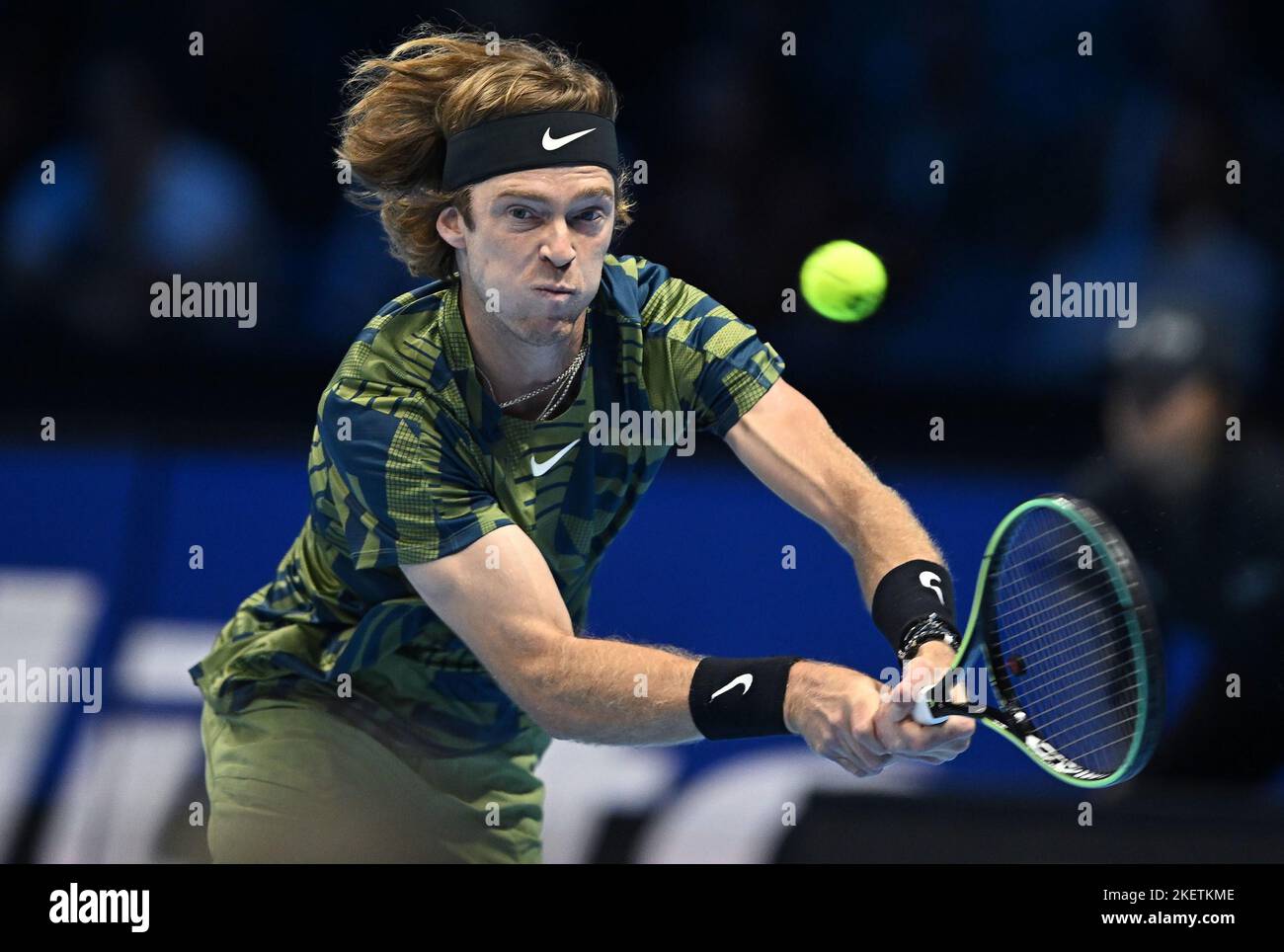 14. November 2022, TURIN, Italia: Andrey Rublev im Einsatz beim nitto ...