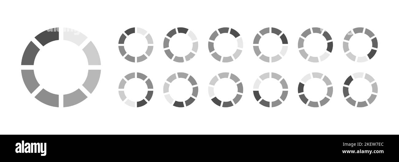 Circular Loading Buffering Icons Vector Video Ready for Animation GIF Alle Keyframes Bufring ...