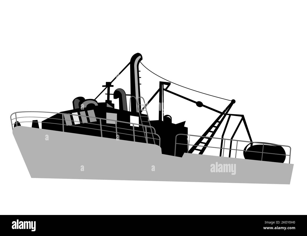 Side view of fishing trawler -Fotos und -Bildmaterial in hoher ...