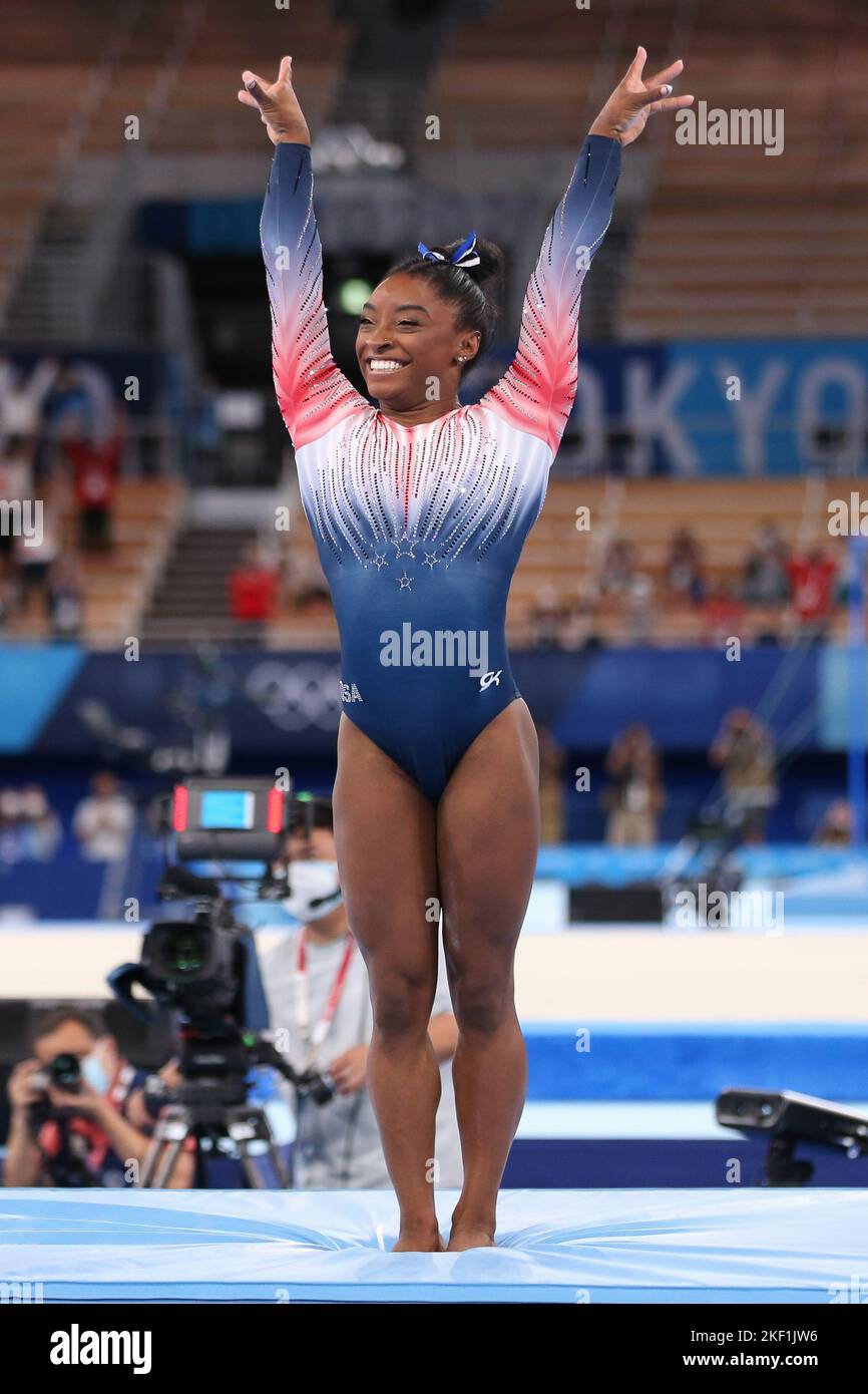 03.. AUGUST 2021 - TOKIO, JAPAN: Simone BILES aus den Vereinigten ...