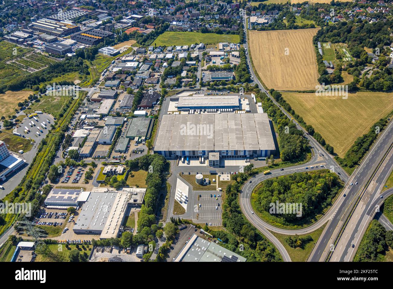 Luftbild, Gewerbegebiet Salinger Feld, Hermes-Verteilzentrum Witten ...