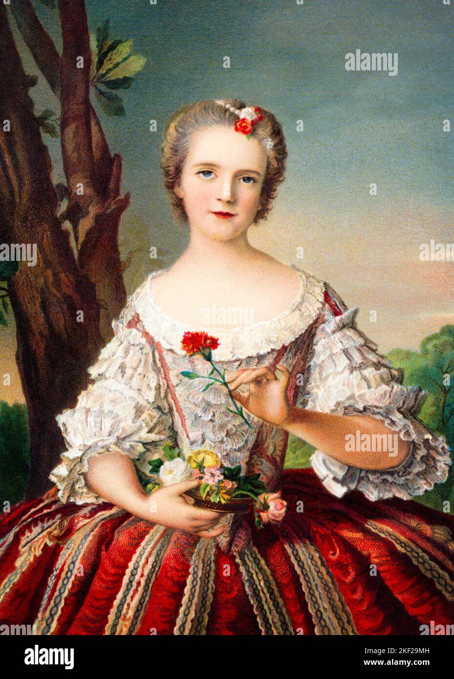 1740S MADAME LOUISE VON FRANKREICH TOCHTER VON KÖNIG LOUIS XV IM ALTER ...