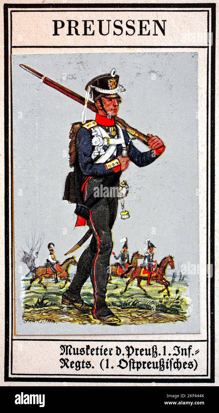 Deutsche Uniformen des 19.. Jahrhunderts, Linien - Infanterie: Preußen ...