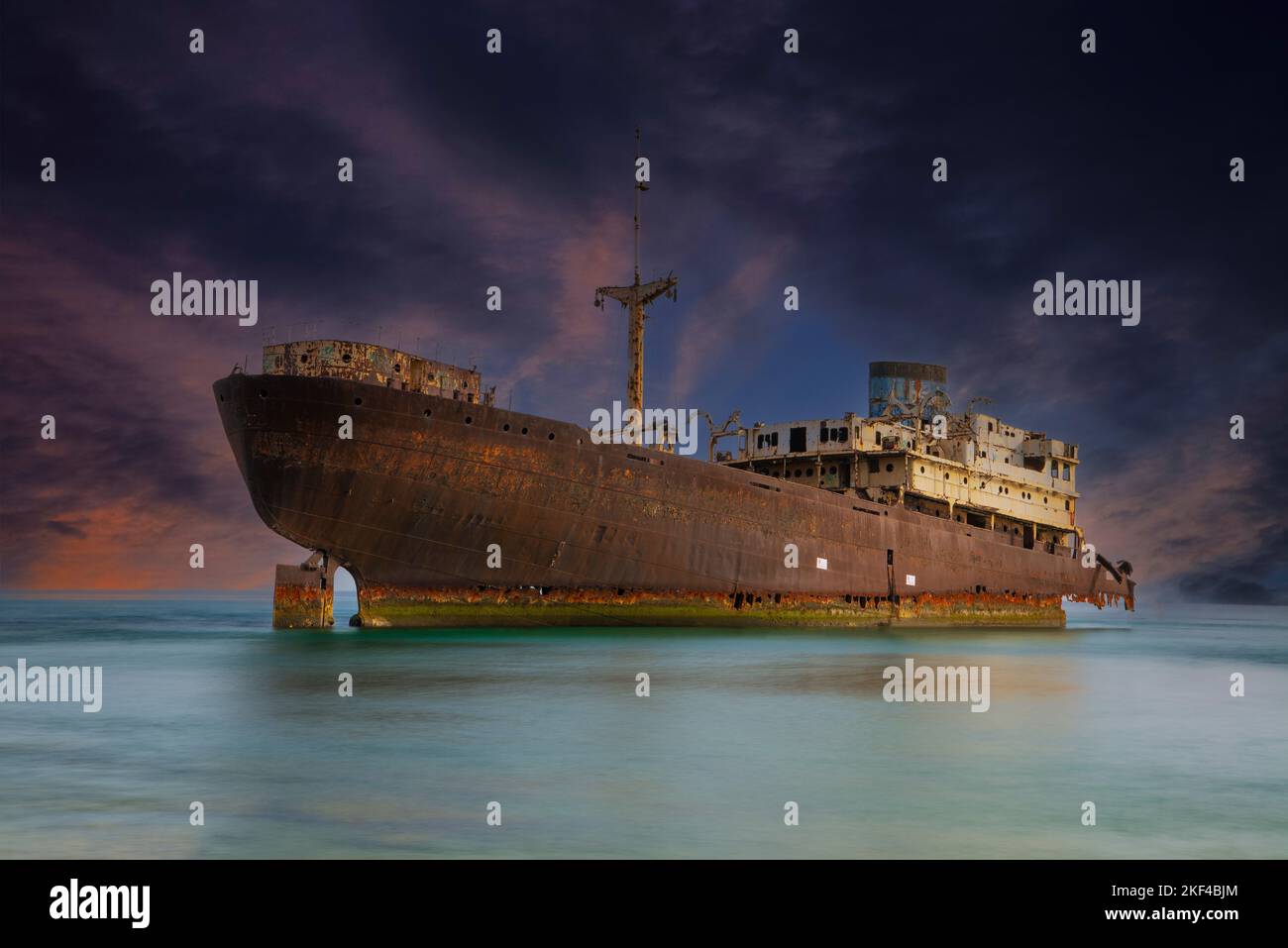 Das Rack der Temple Hall im Hafen von Arrecife, Hauptstadt der Insel ...
