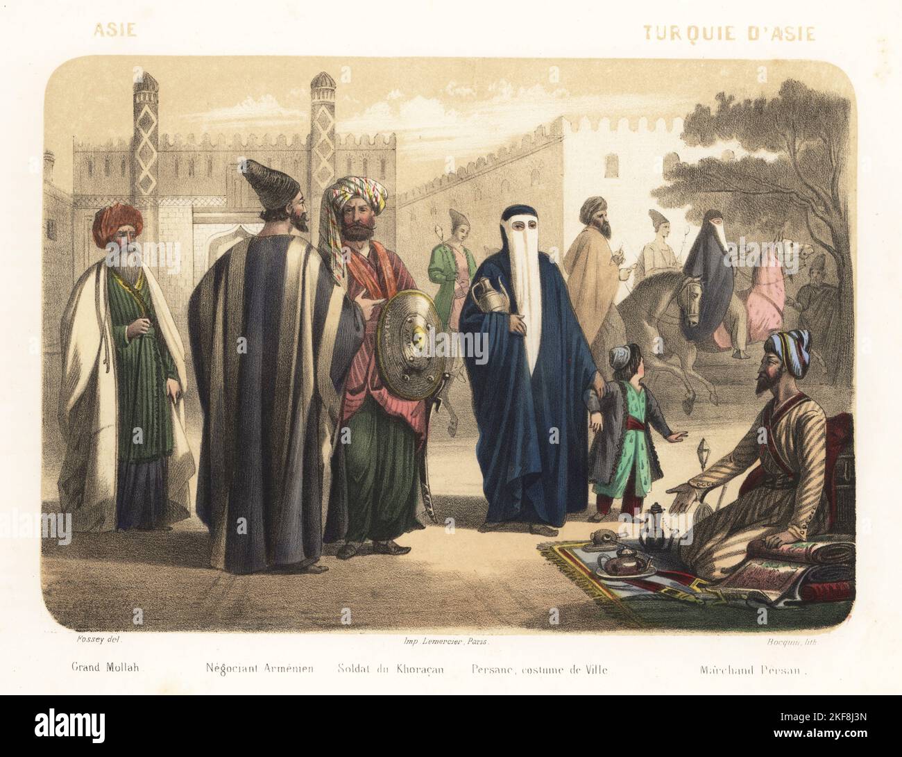 Kostüme der Türkei oder Turkiye, 1858. Grand Mullah in Turban und Roben ...