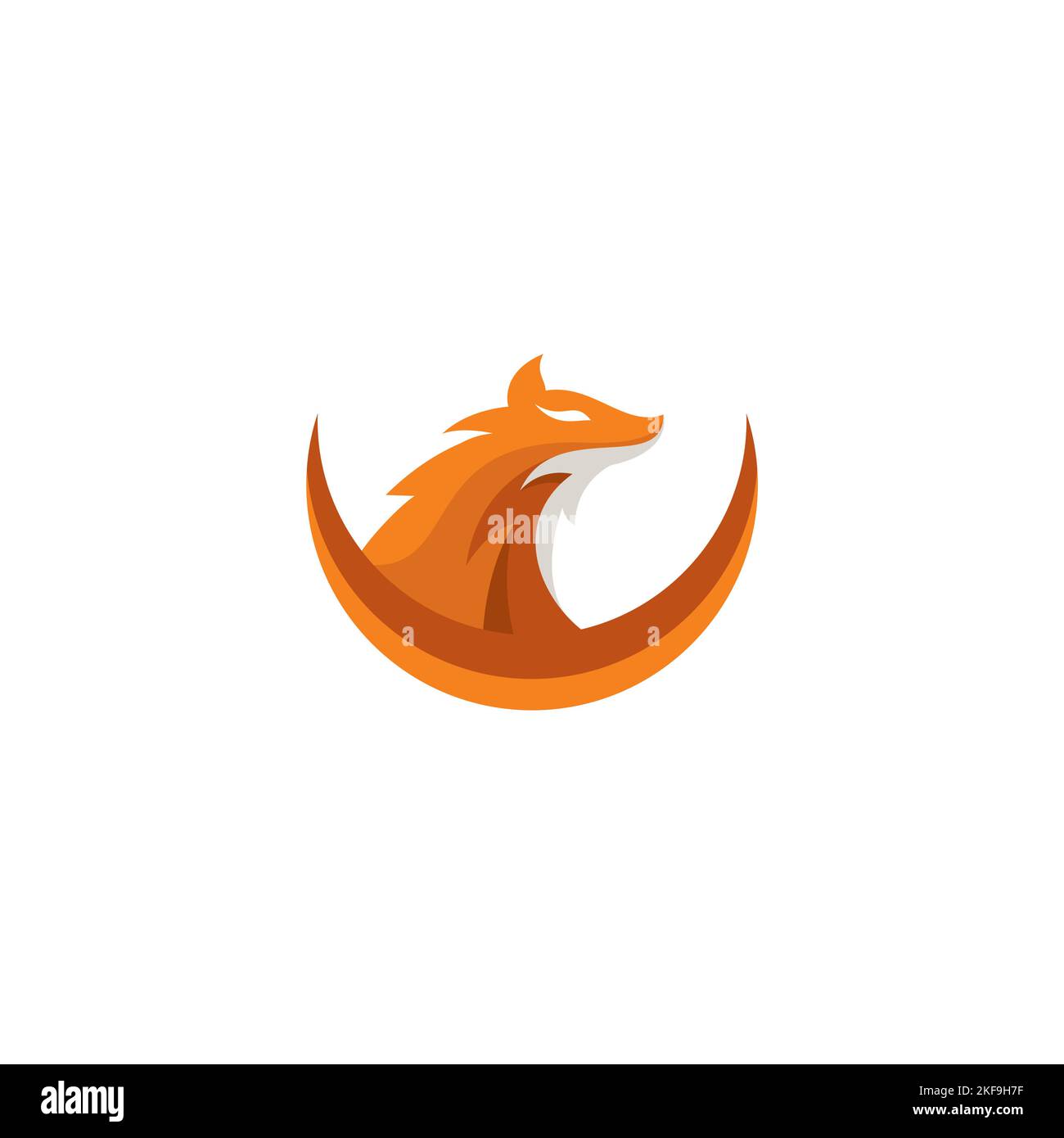 Fox Moon Logo-Vektor. Fox-Illustration. Fox-Symbol Stock-Vektorgrafik ...