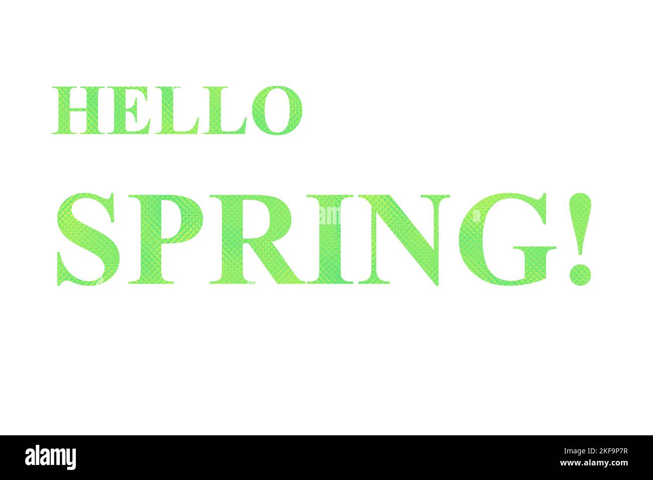Hallo Frühling, Logo, Typografie-Symbol. Beschriftung für Grußkarte ...