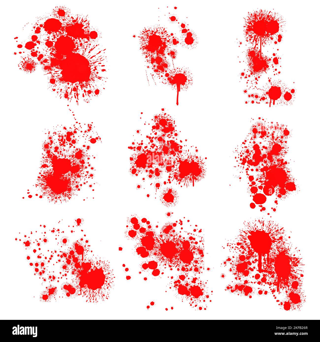 Vector blood splatter stain background -Fotos und -Bildmaterial in hoher Auflösung – Alamy