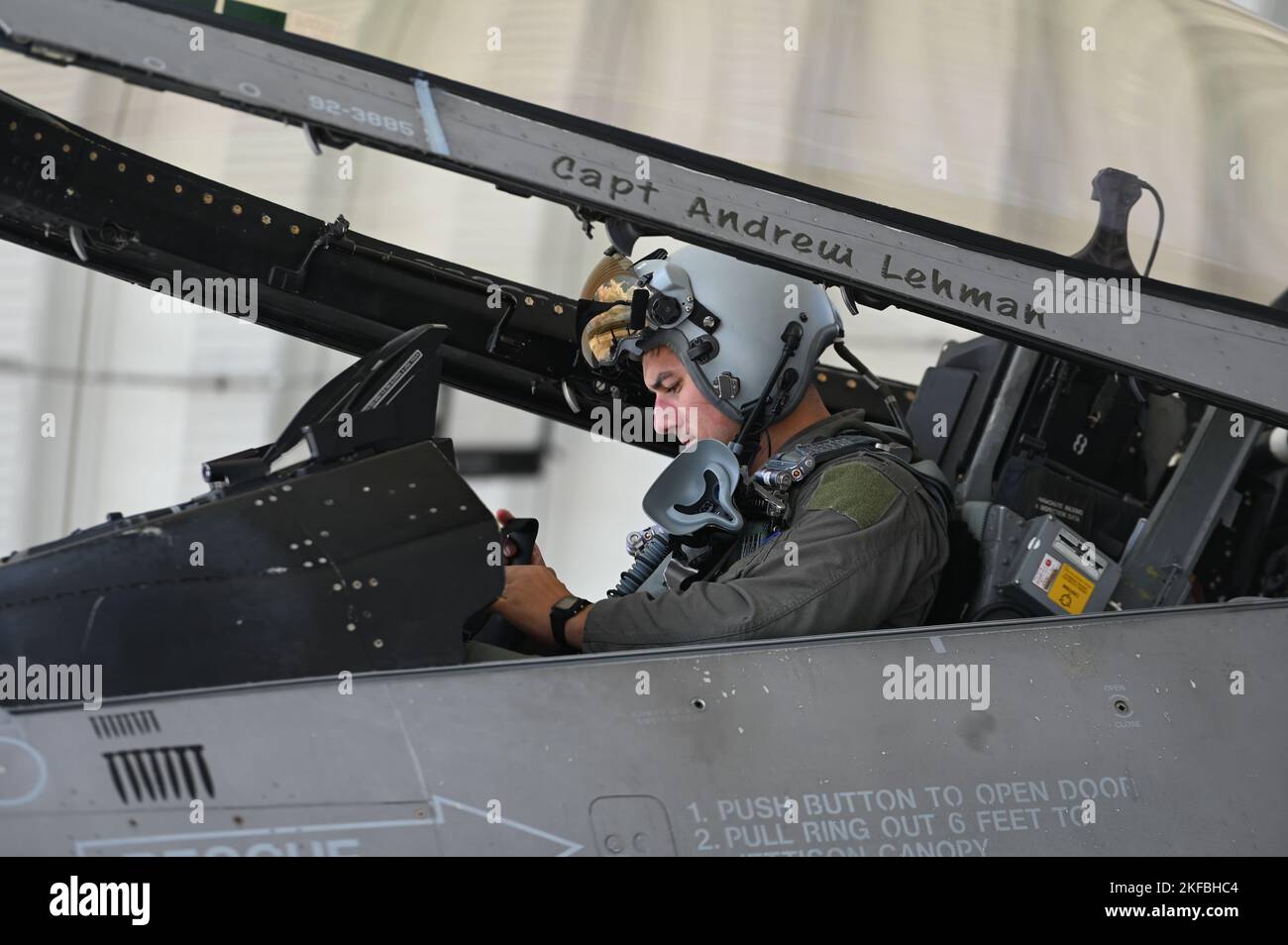 US Air Force 1. LT. Michael Bartoletta, ein Pilot mit dem 157. Fighter ...