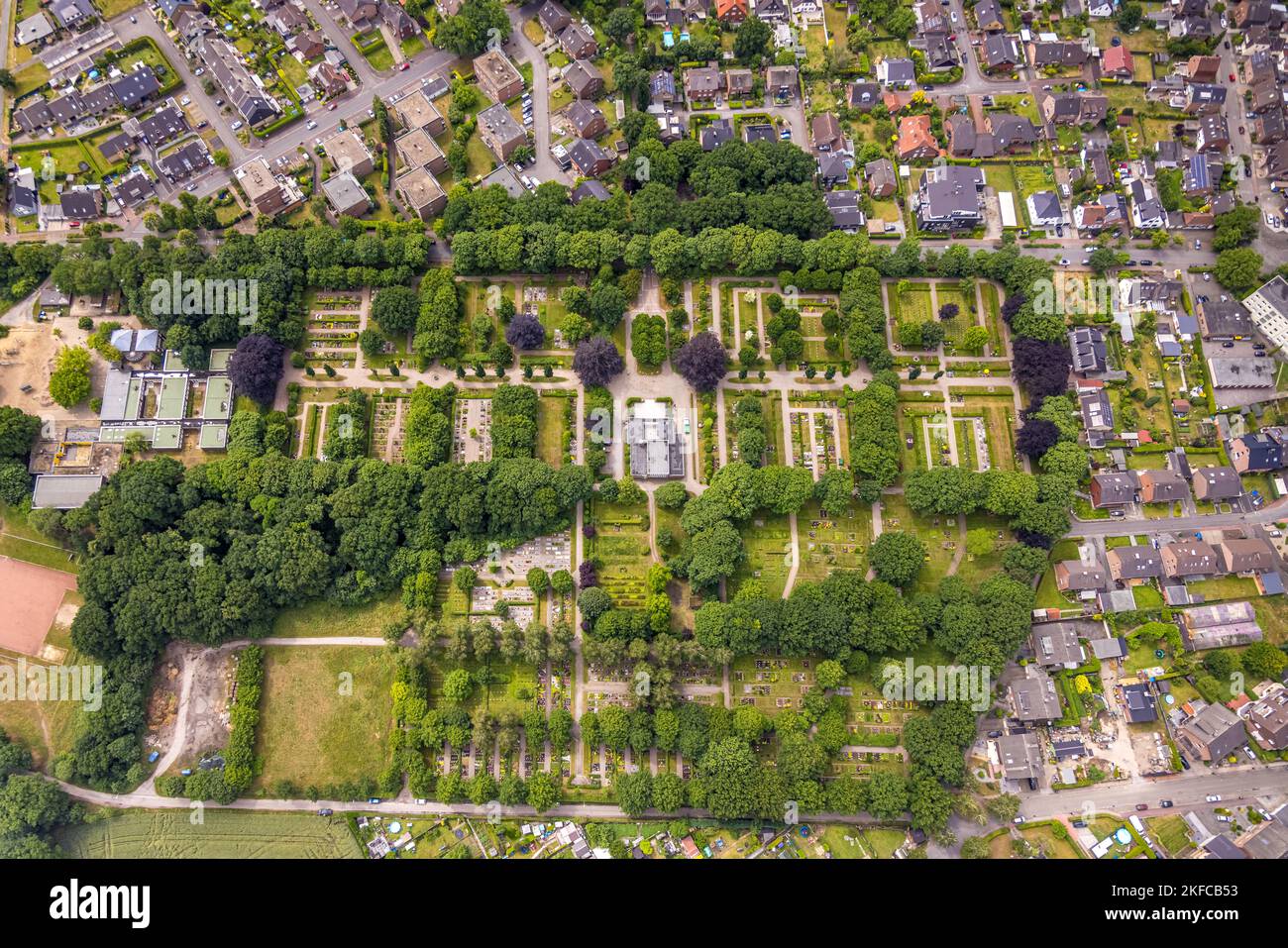 Luftaufnahme, Hervest, Dorsten, Ruhrgebiet, Nordrhein-Westfalen ...