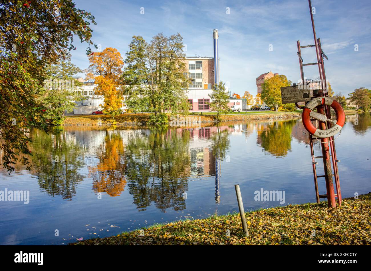 Svartån oder „schwarzer Fluss“, der im Herbst in Schweden durch das ... Svartån oder „schwarzer Fluss“, der im Herbst in Schweden durch das ...
