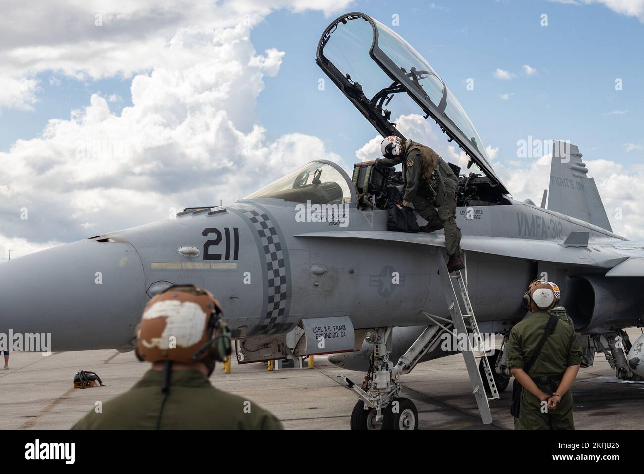 US Marine Corps Maj. Joshua Martin, Executive Officer, Marine Fighter ...