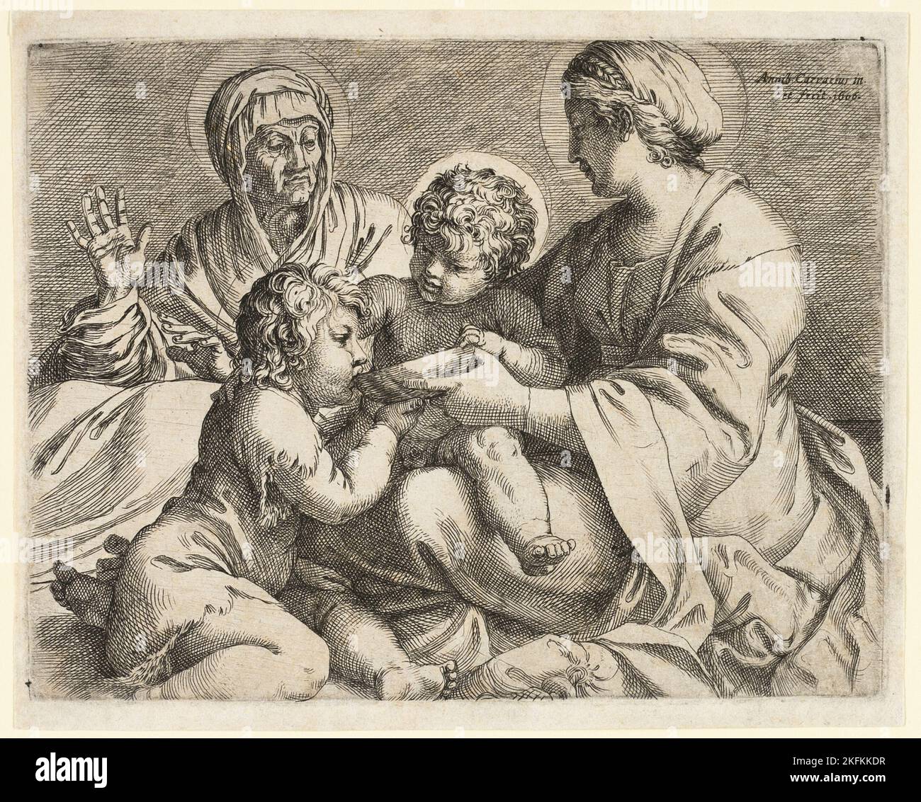 Madonna mit Kind mit den Heiligen Elisabeth und Johannes dem Täufer, 1606 Stockfotografie - Alamy