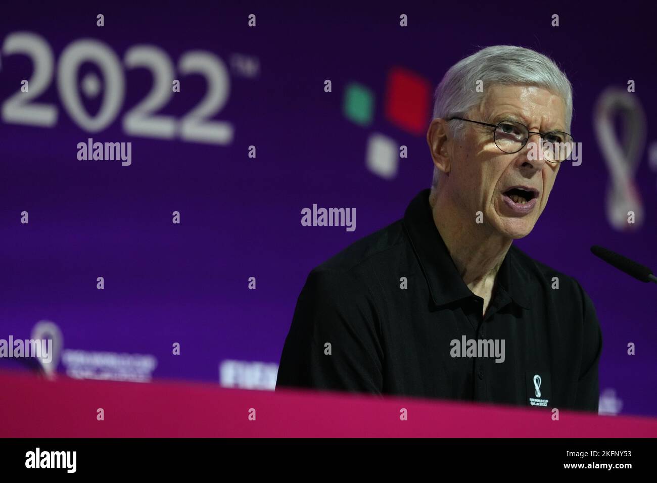 Arsene Wenger, FIFA-Chef der globalen Fußballentwicklung, während der ...