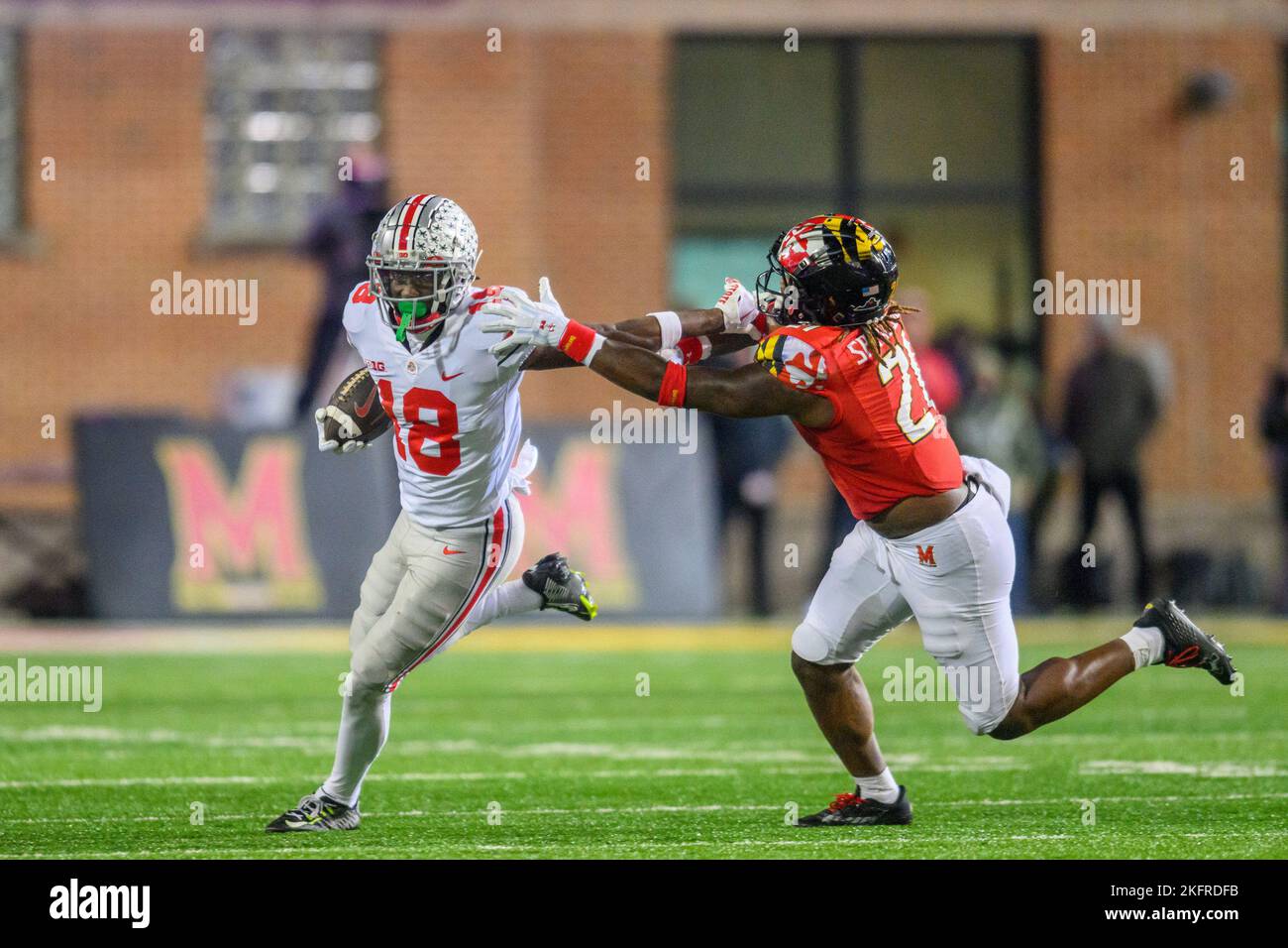 19. November 2022: Der Ohio State Buckeyes-Breitempfänger Marvin ...