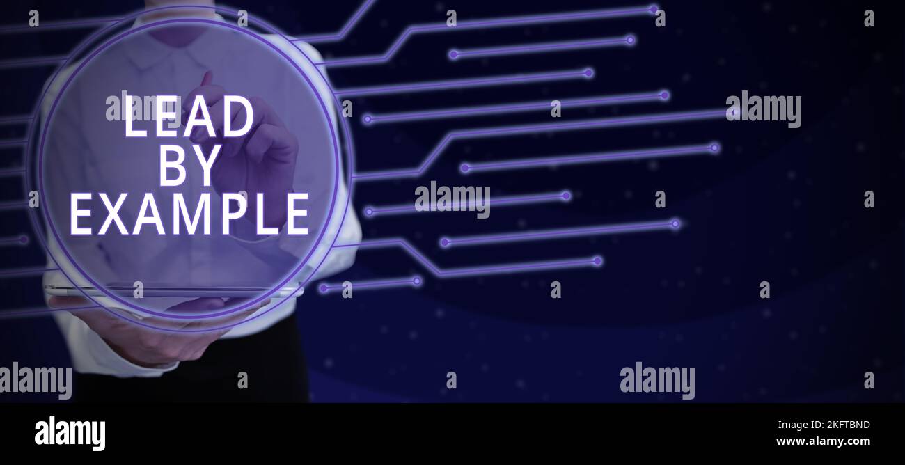 Schreiben mit Beispieltext. Konzeptionelles Foto Mentorführer sein ...