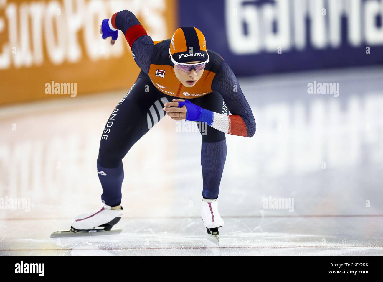 HERENVEEN - Marrit Fledderus (NED) beim zweiten ISU-Langstrecken ...