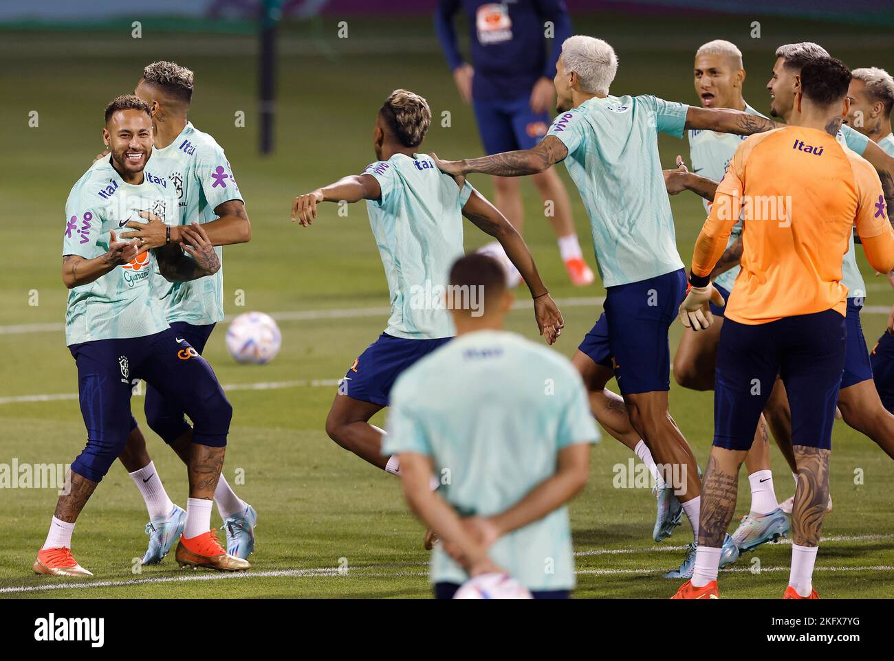 Doha, Catar. 20.. November 2022. Neymar Jr beim Training der ...