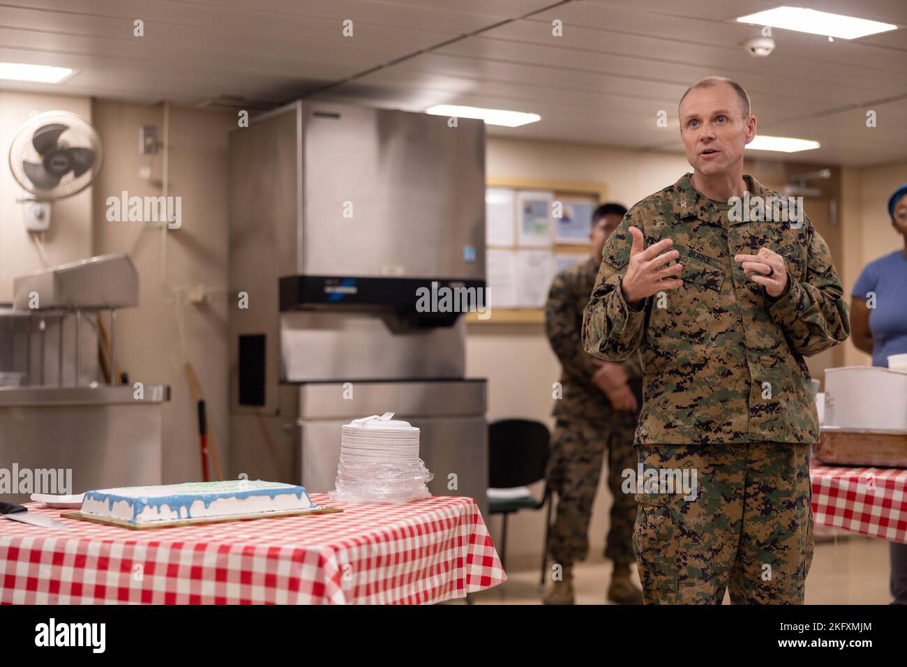 US Marine Corps Col. Douglas Burke, der Kommandant des Combat Logistics ...