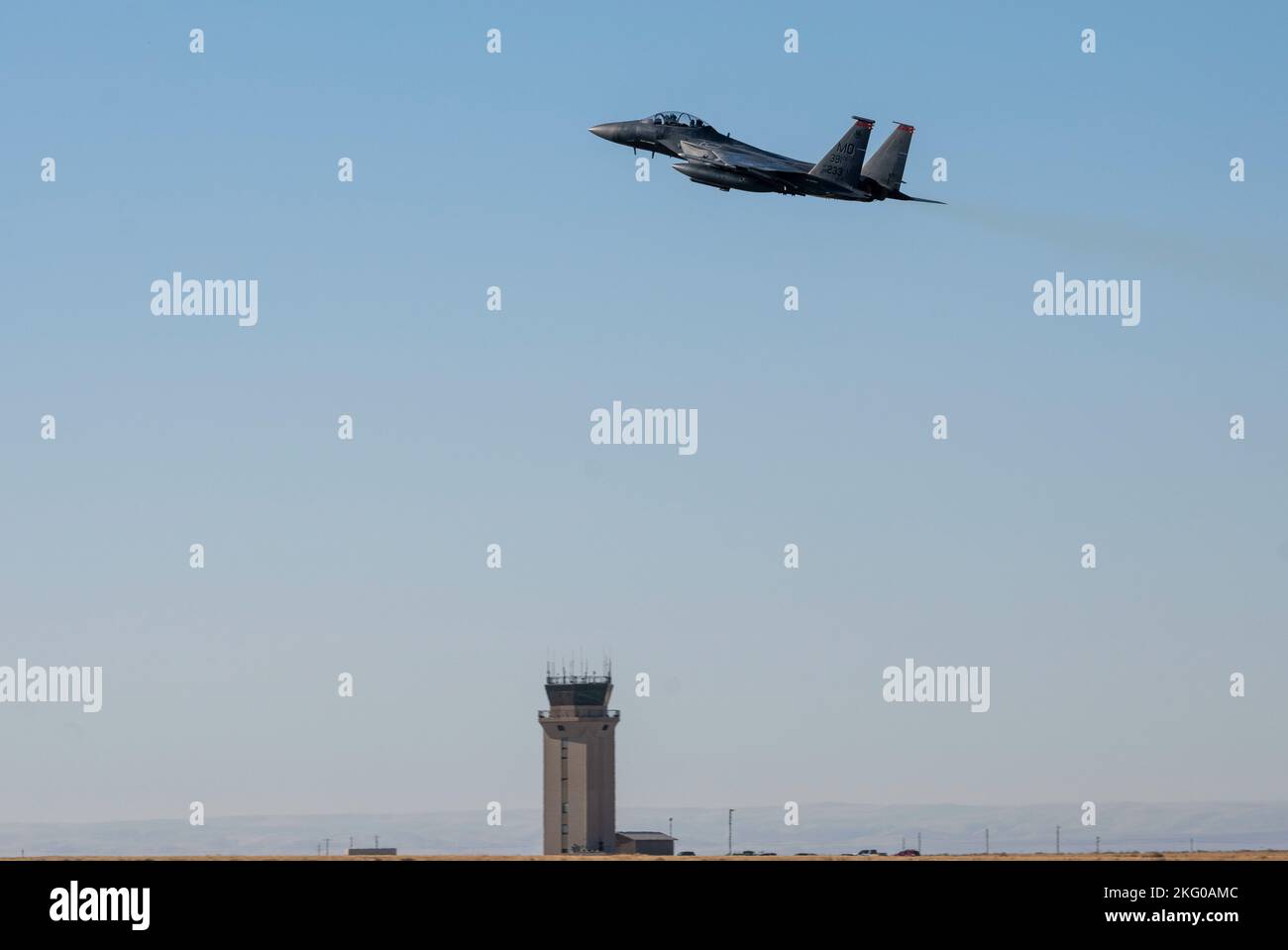 Ein F-15E Strike Eagle der US Air Force von der Mountain Home Air Force ...
