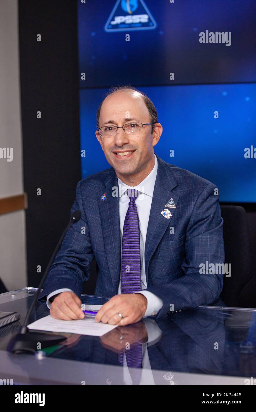 JPSS-2/LOFTID Prelaunch News Conference. John Gagosian, Direktor der ...