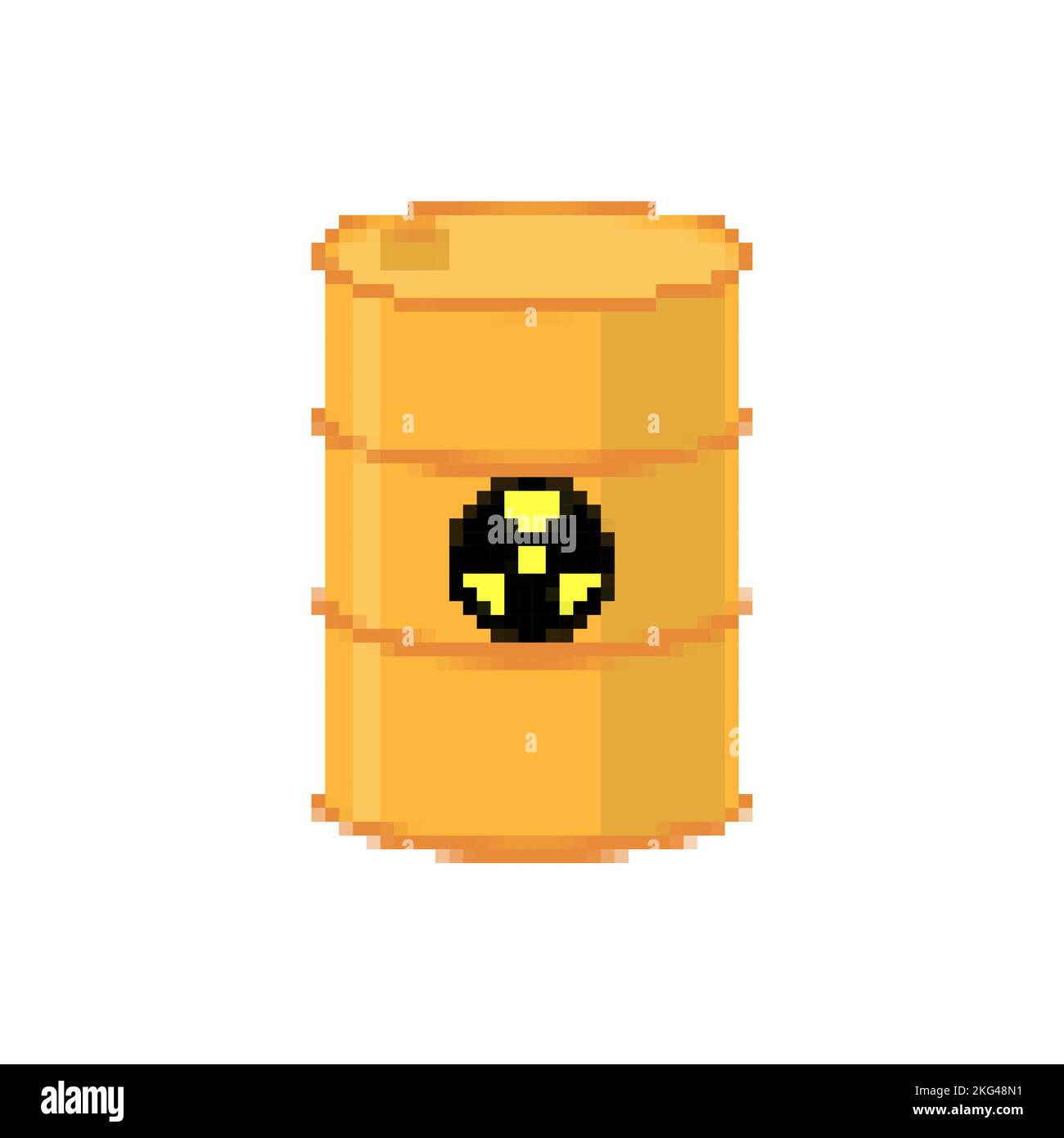 Chemische Abfälle Fass Pixel Art. 8 Bit giftige Abfälle Fass. Pixelig radioaktiven Müll ...