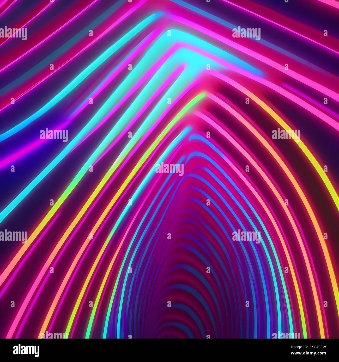Abstrakt bunte Neon geometrischen Linien Hintergrund, neuronale Netz ...