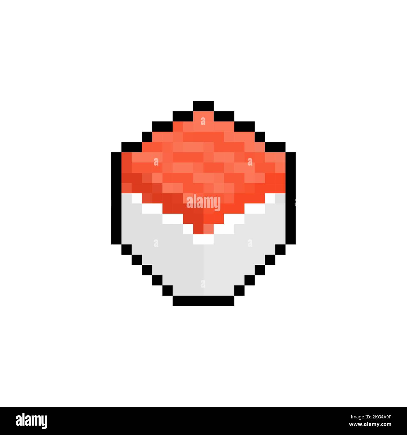 Sushi Pixel Art isoliert. Rollen 8 Bit traditionelle japanische Küche ...