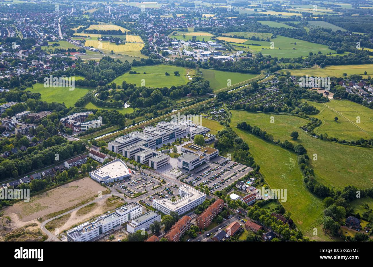 Luftaufnahme, Hochschule Hamm-Lippstadt, HSHL, Campus Hamm, Uentrop ...