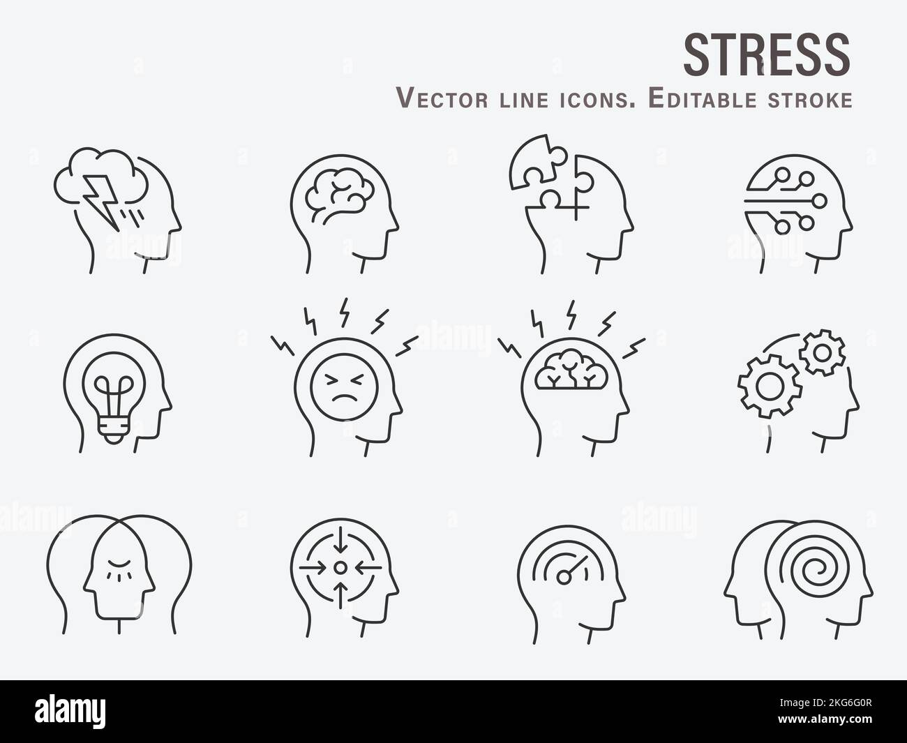 Anxiety mental health symbol isolated -Fotos und -Bildmaterial in hoher ...