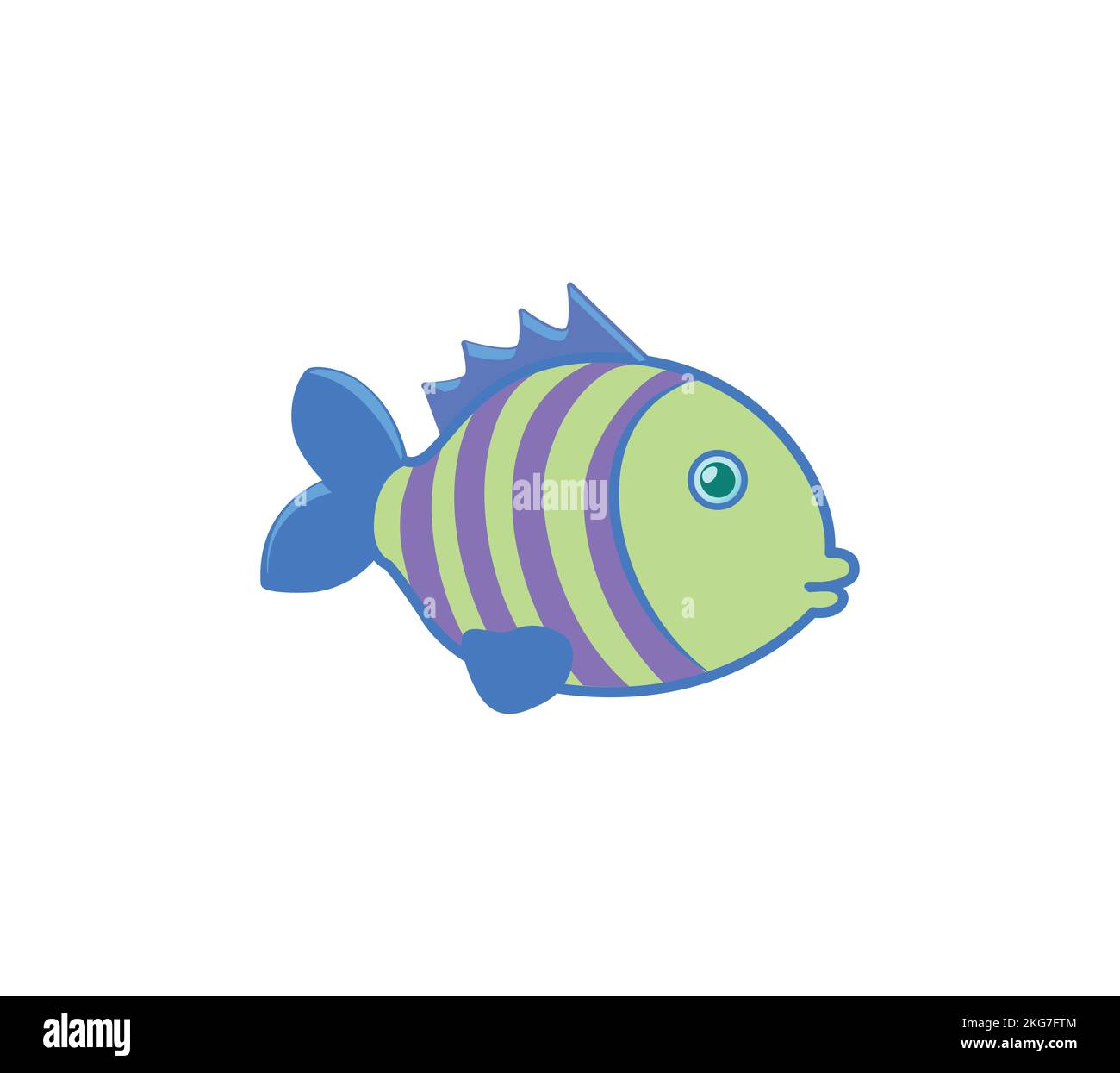 Cartoon-Fische. Vektorgrafik Clip Art Illustration. Tropische Fische ...