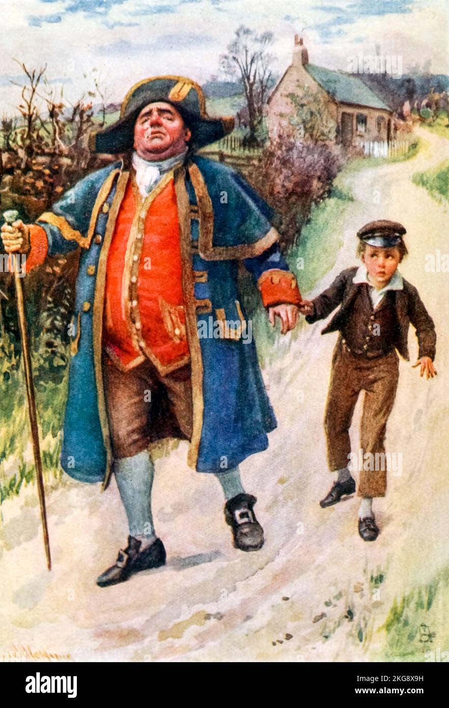 Oliver Twist und Mr. Bumble aus dem Buch Dickens' Dream children von ...