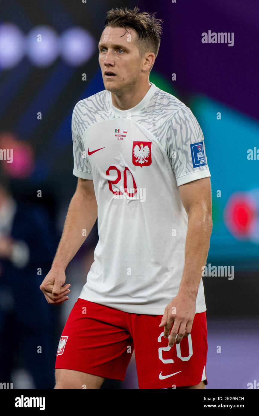 Piotr Zielinski aus Polen beim FIFA World Cup Qatar 2022 Gruppe-C-Spiel ...