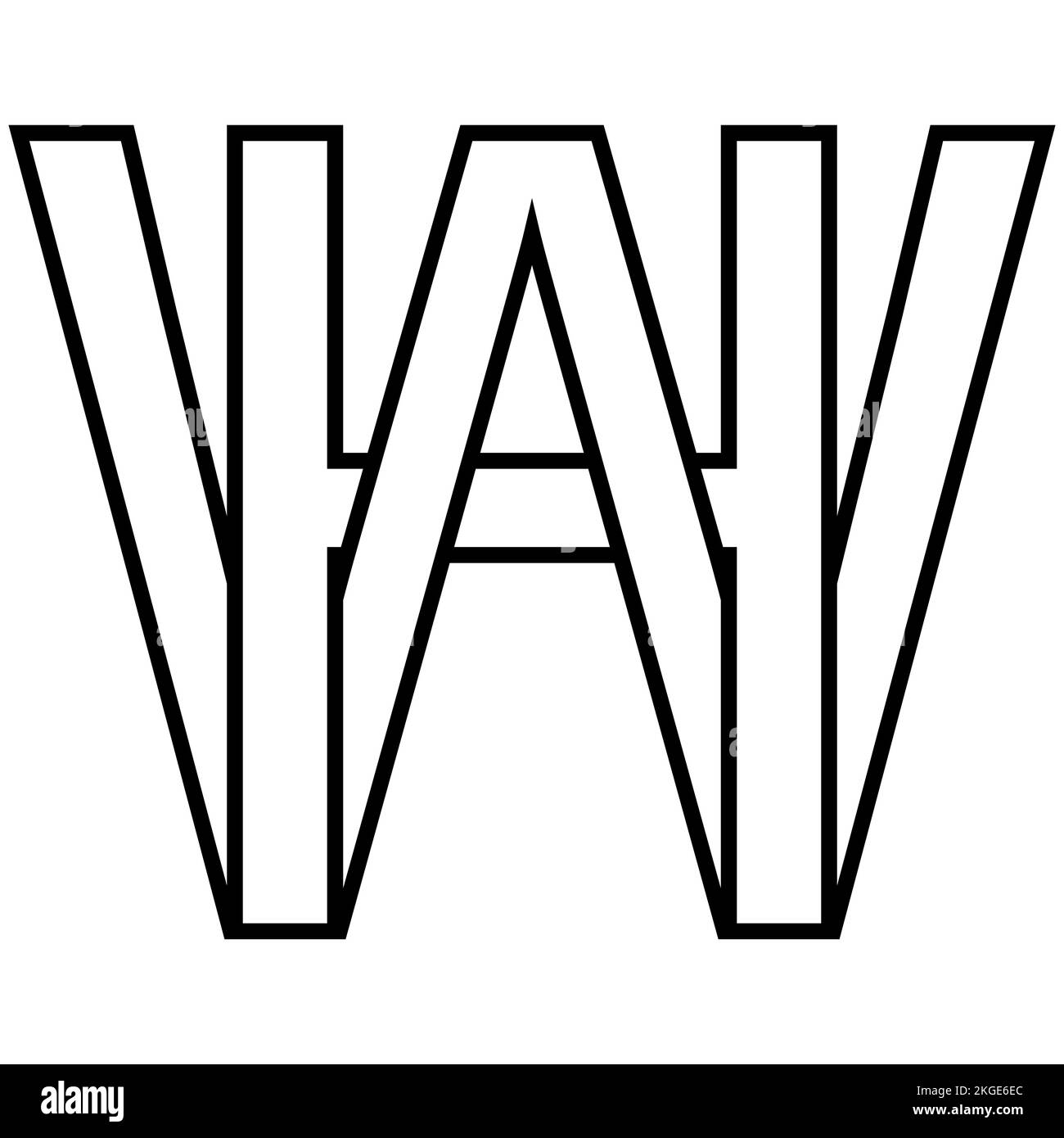 Hw buchstaben logo Stock-Vektorgrafiken kaufen - Alamy