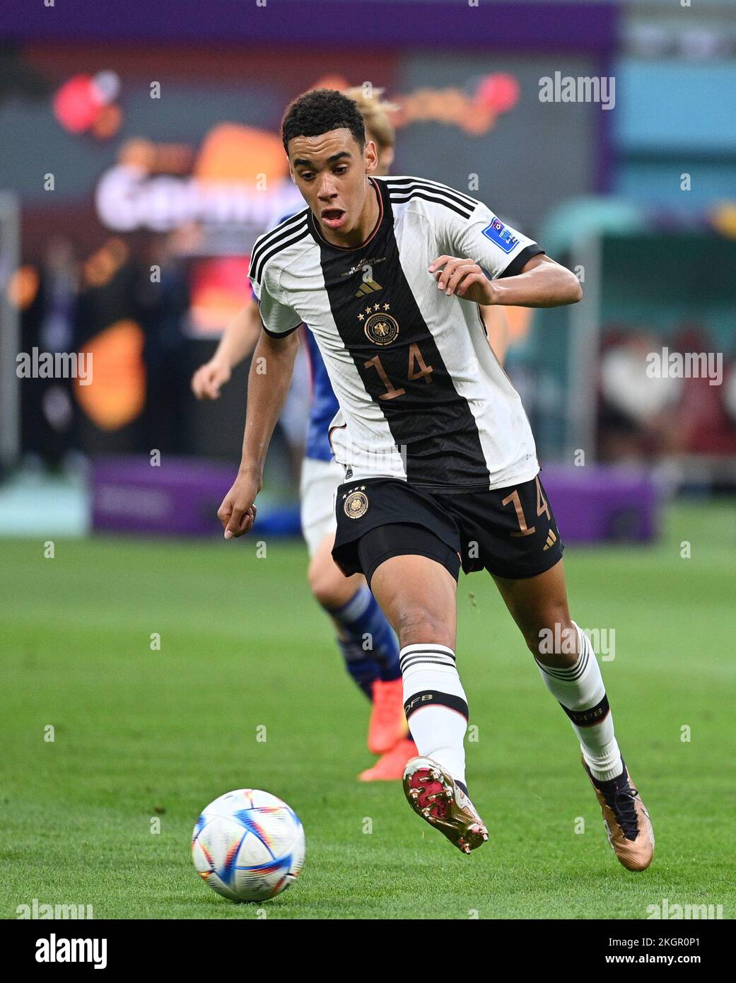DOHA, CA - 23.11.2022: DEUTSCHLAND vs. JAPAN - Jamal Musiala von ... DOHA, CA - 23.11.2022: DEUTSCHLAND vs. JAPAN - Jamal Musiala von ...