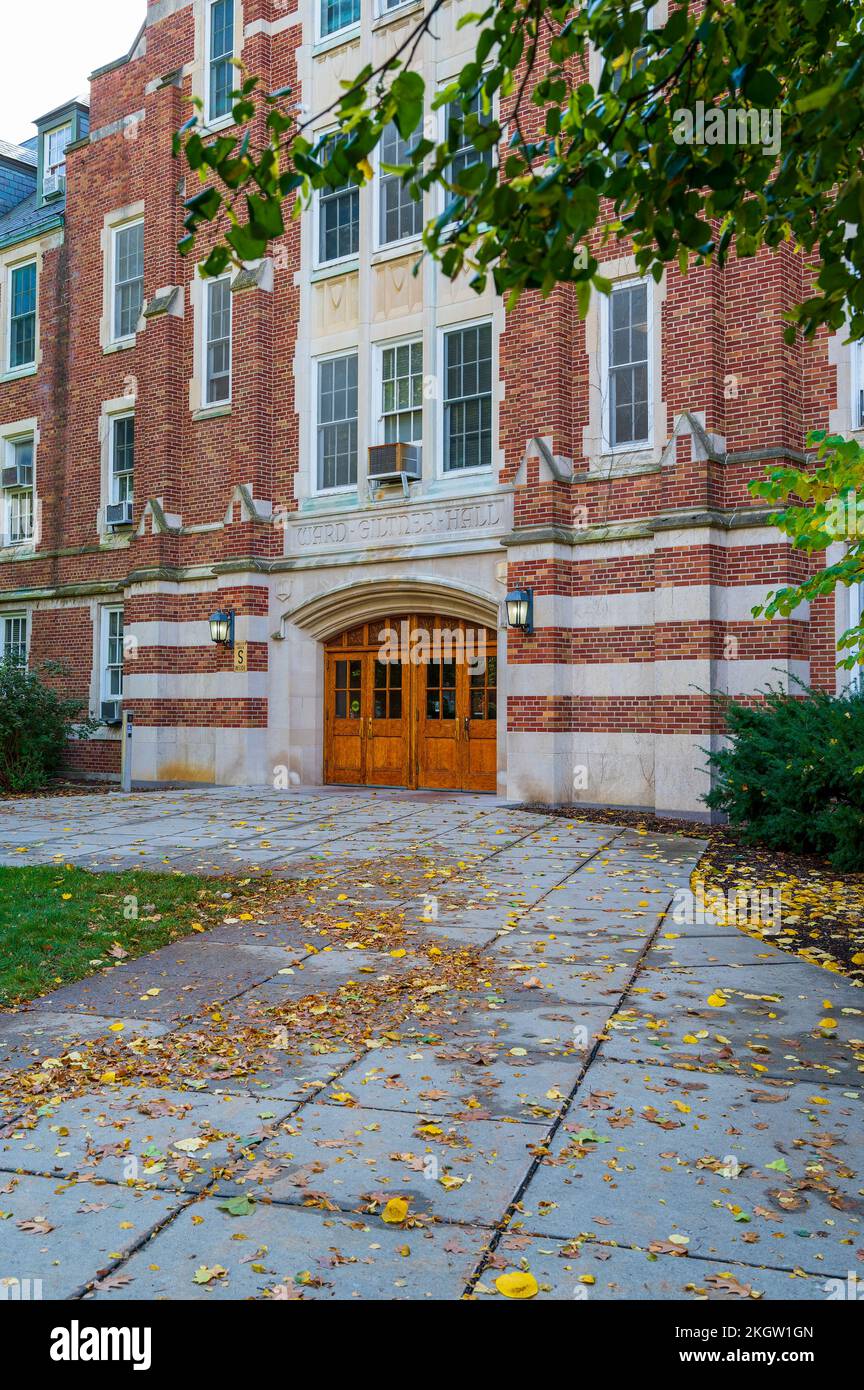 East Lansing MI - 18. Oktober 2022: Eintritt zur Giltner Hall auf dem ...