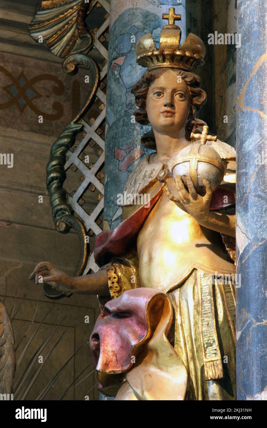 Der Heilige Emirat Ungarns, Statue auf dem Altar der Heiligen Jungfrau von Skapular in der ...