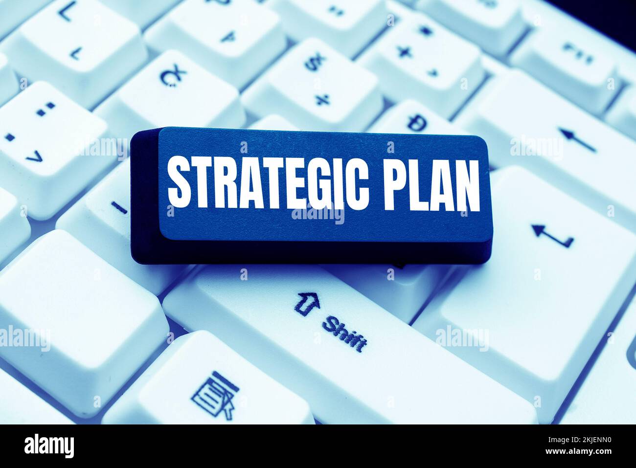 Text mit dem Strategieplan für Inspiration. Internet-Konzept Ein ...