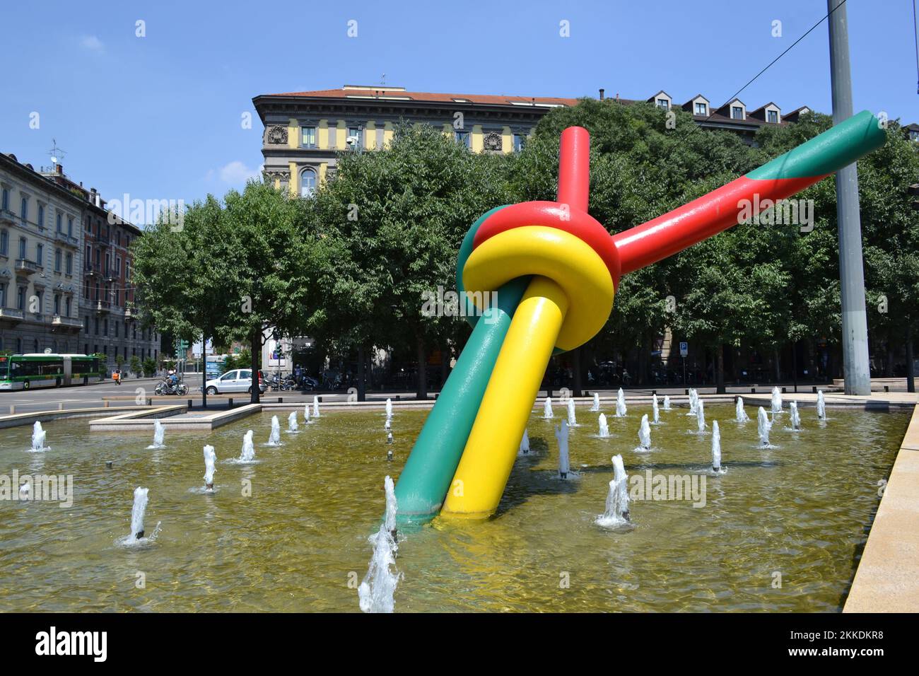 Denkmal der ersten 3 U-Bahn-Linien der Mailänder U-Bahn-Linie „Needle ...