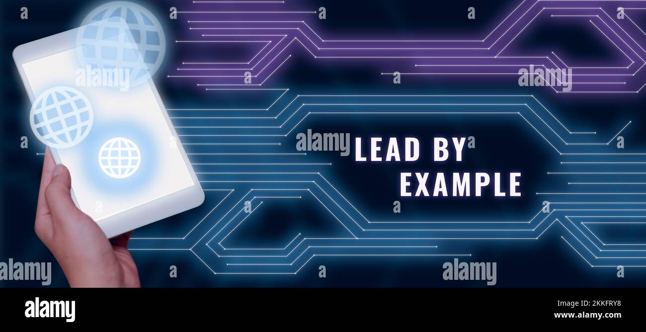 Textüberschrift mit Vorbildfunktion. Business Idea Leadership ...