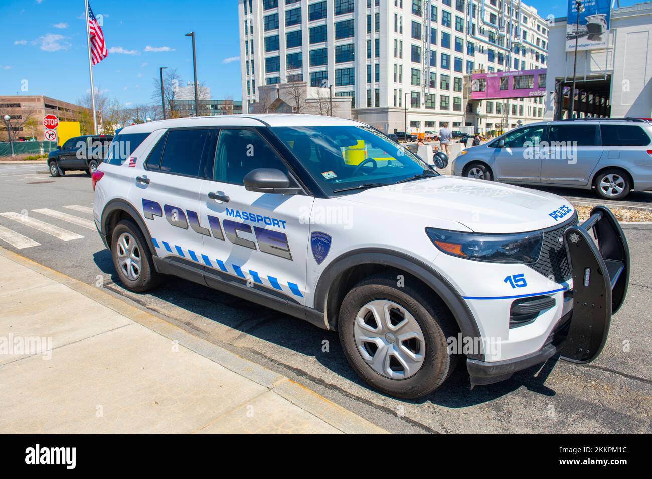 Massport Police Ford Setina SUV am Boston Cruise Port im Seaport ...