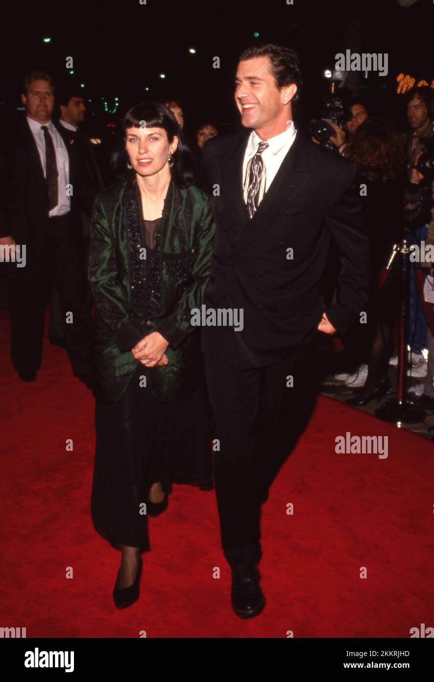 Mel Gibson und seine Frau Robyn Gibson bei der Premiere von Hamlet am ...