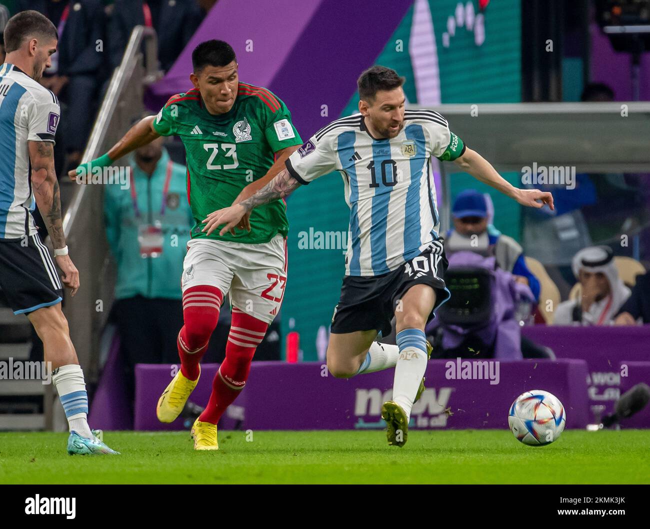 Lusail, Catar. 26.. November 2022. Argentinien gegen die Mexiko-Partei ...