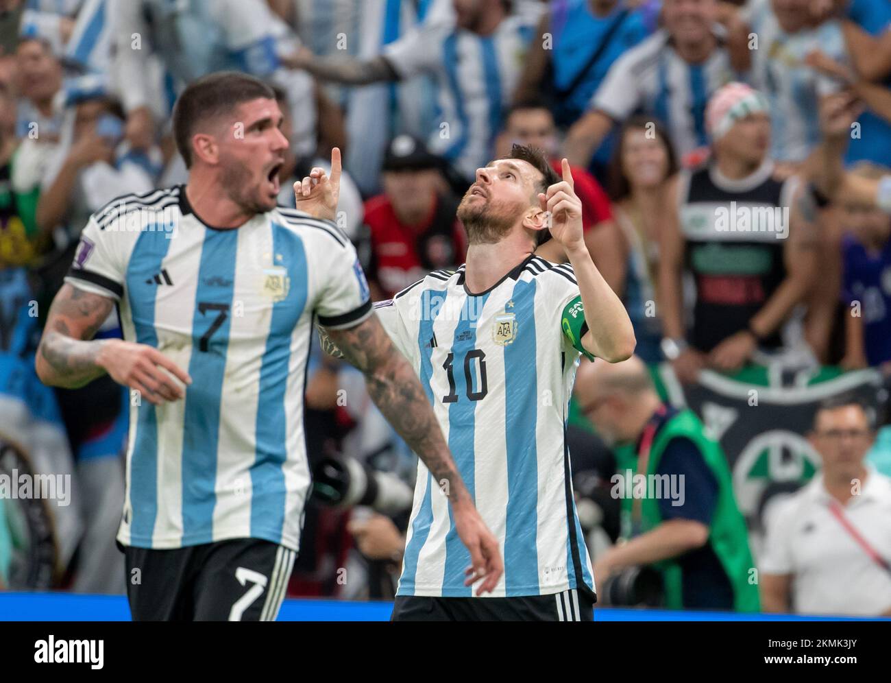 Lusail, Catar. 26.. November 2022. Argentinien gegen die Mexiko-Partei ...