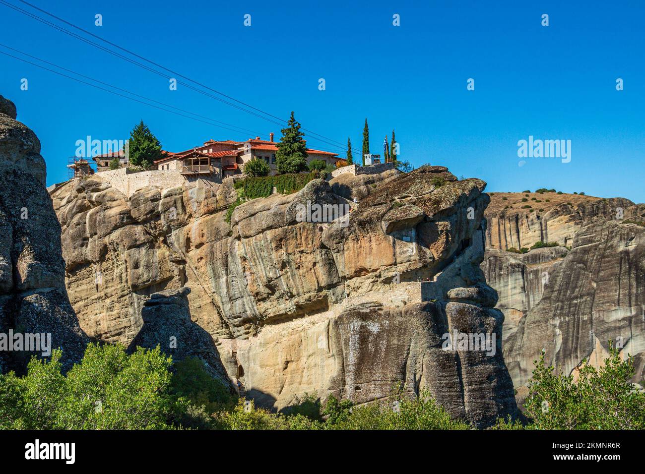 Das Kloster der Heiligen Dreifaltigkeit (Agia Triada) in Meteora ist ...